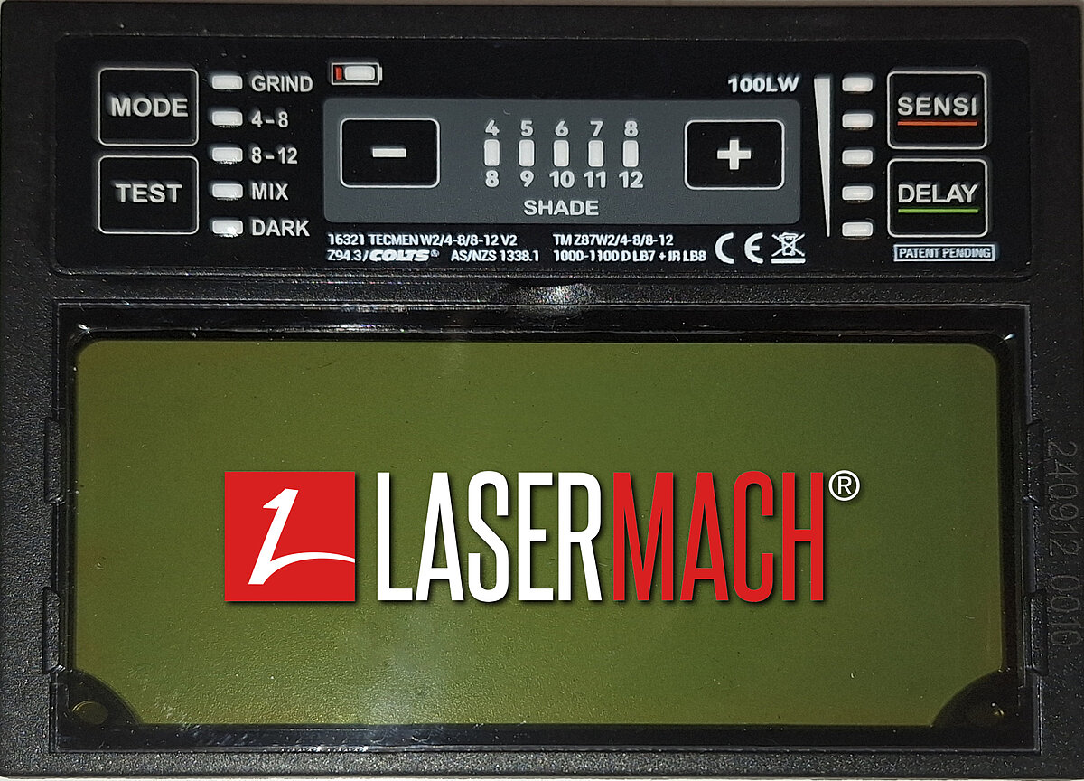 Auto darkening Laser Welding Helmet with high reflective aluminium face ...